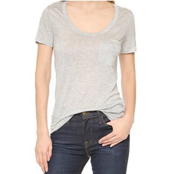 Club Monaco | Tops | Club Monaco Short Sleeve Linen Pocket Tee Scoop ...